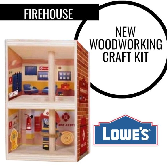 Lowes | Toys | New Lowes Kids Workshop Kit Firehouse Kit Stem Toy Diy ...